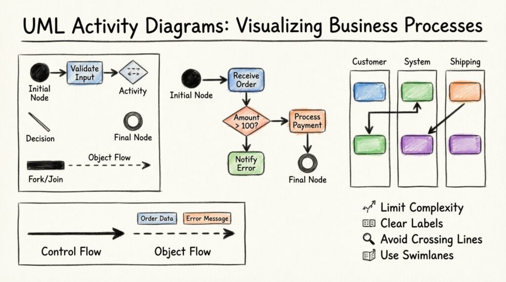 UML Activity Diagrams Guide: Visualize Business Processes 🔄