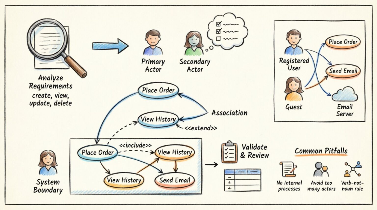 Map Requirements to UML Use Case Diagrams Guide