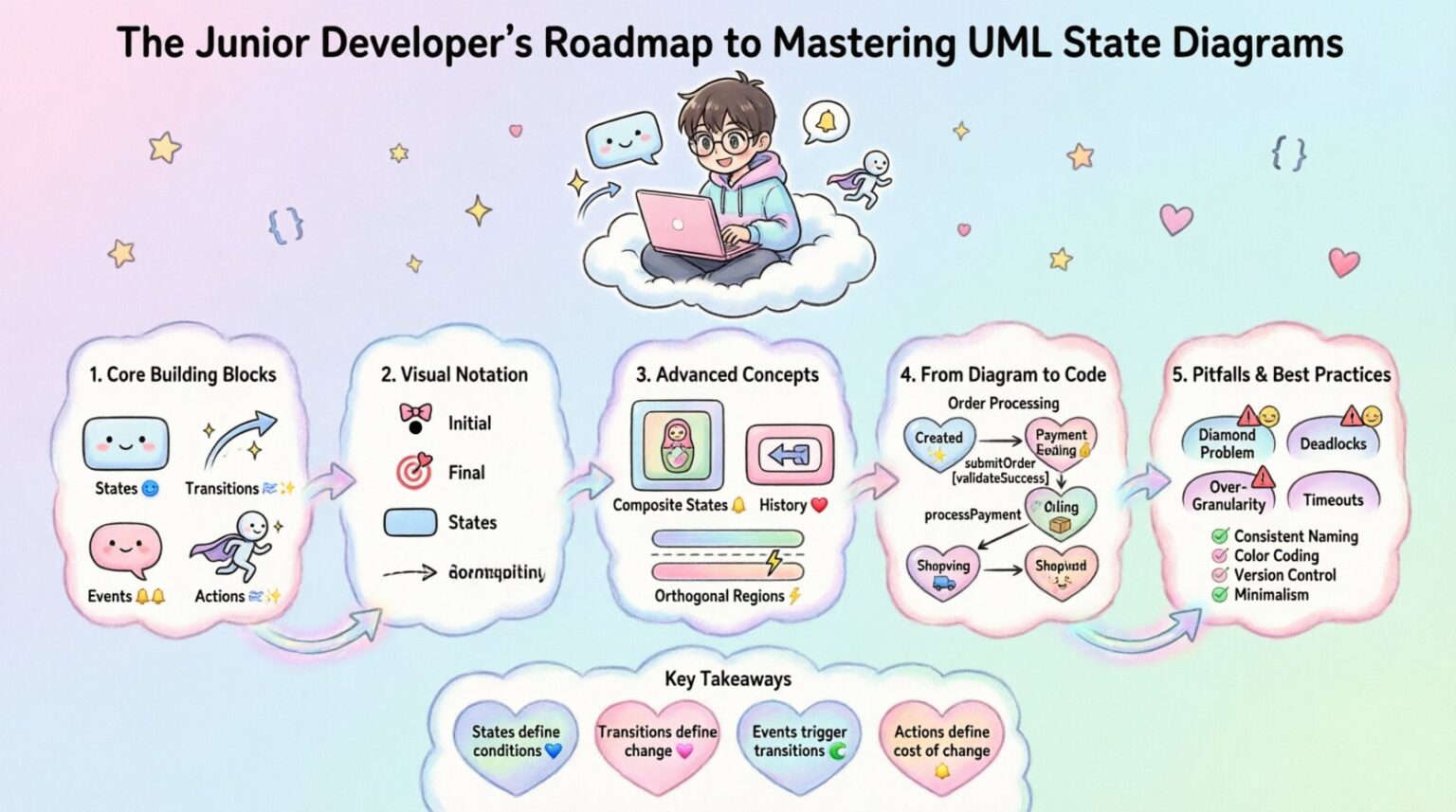 Junior Developer's Guide to UML State Diagrams 🗺️