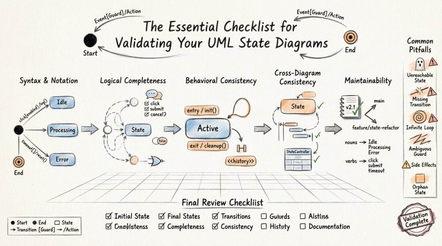 Essential Checklist for Validating UML State Diagrams